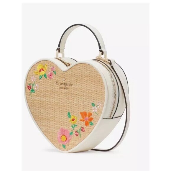kate spade | Bags | New Kate Spade Love Shack Rattan Heart Crossbody ...